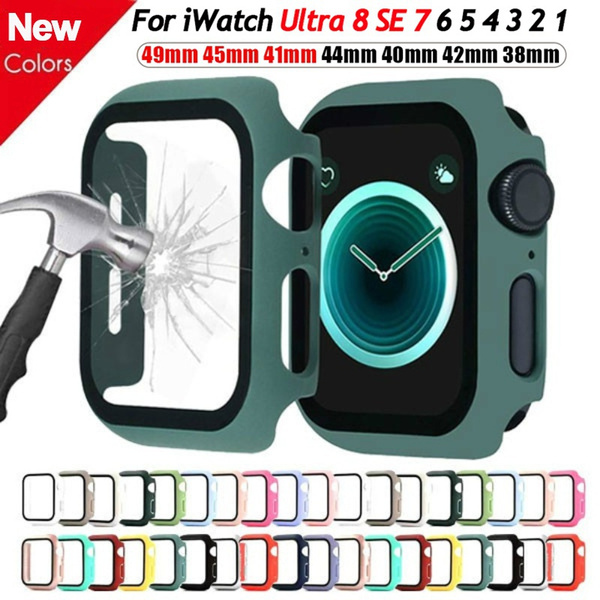 Glass+Cover For Smart Watch Case 49mm 45mm 41mm 44mm 40mm 42mm 38mm ...
