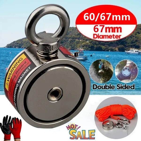 Neodymium N52 Power Fishing Magnets Magnetic Material Base Deep Sea ...