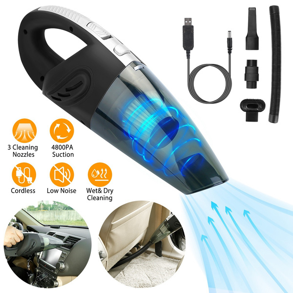Car Handheld Vacuum Cleaner Cordless Rechargeable Hand Vacuum Portable ...
