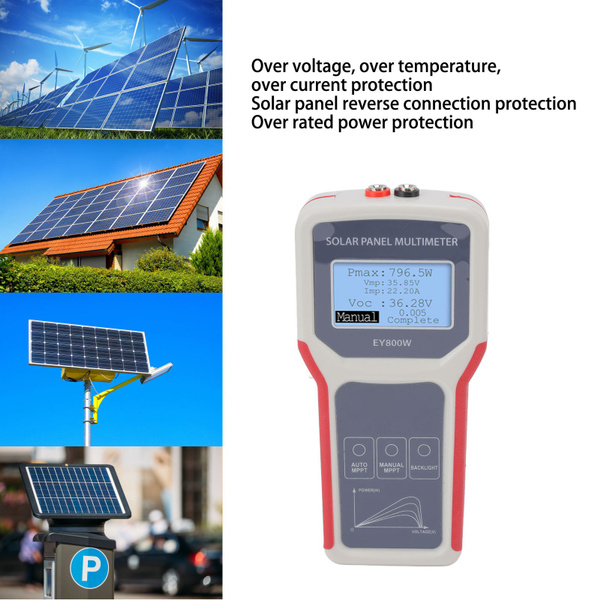 NEWEST Solar Panel Tester Multifunctional LCD MPPT Solar Panel ...