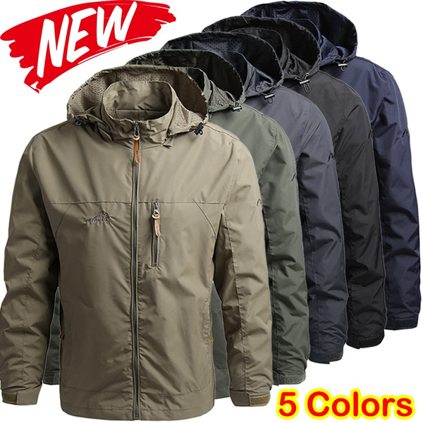 Fashion Men Waterproof Jackets Camping&Hiking Windproof Coats Casual ...
