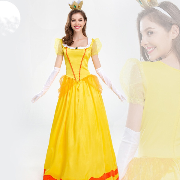 Halloween Costumes for Women Princess Peach Costume Adult Set Princess ...