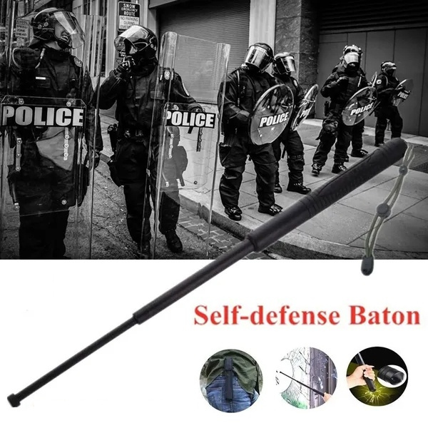 Telescopic Self-defense Retractable Stick Three Section Collapsible ...