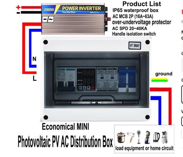 Photovoltaic Disconnect Switch Solar System Circuit Breaker 63A PV ...