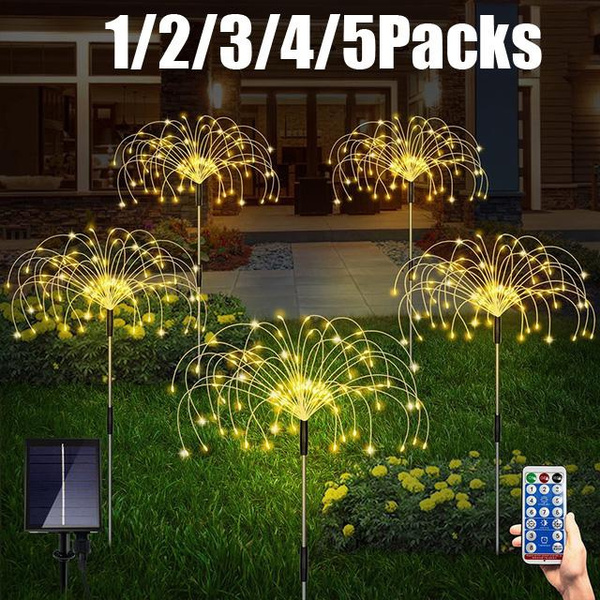 (1/2/3/4/5Packs) 2022 Upgraded Solar Firework Light, Multi Color ...