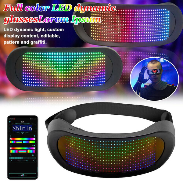 LED Glasses Bluetooth DIY Luminous Rave Party Glasses Festival ...