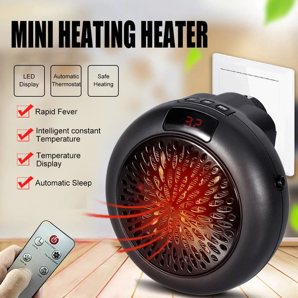 400W Electric Heater Remote Control Constant Temperature Timer Mini Fan ...