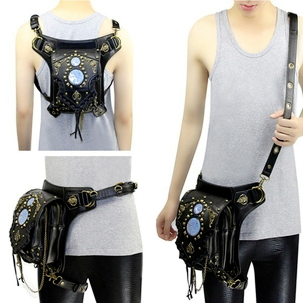 Newest Steampunk Bag Steam Punk Retro Rock Gothic Goth Shoulder Waist ...