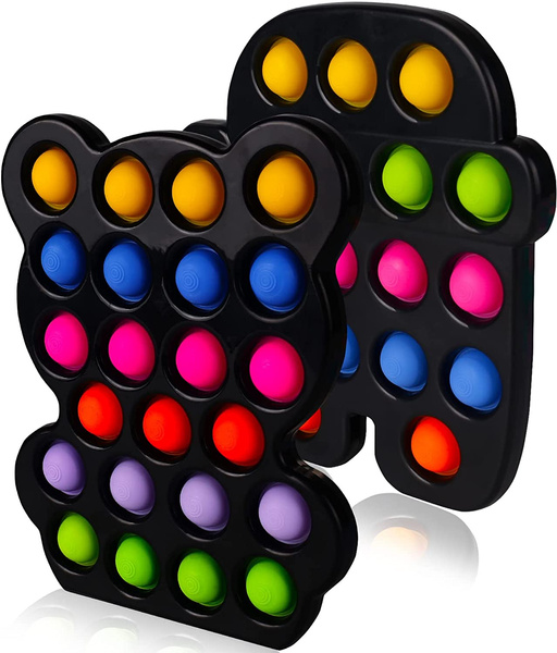 2 Packs Large Big Plastic Push Hard Shell Pop Bubble Sensory Toy Cheap ...