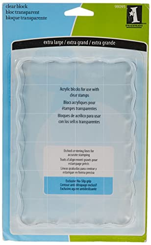 Extra Large Acrylic Mounting Block for Clear Stamps, 4.5'' W x 6.5'' L ...