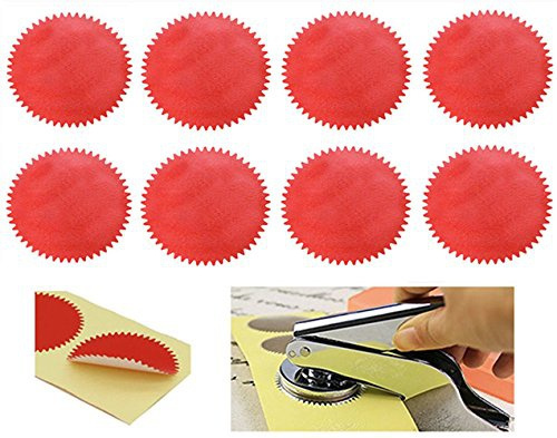 100pcs RED Vintage Embosser Stamp Sealing Blank Certificate Self ...