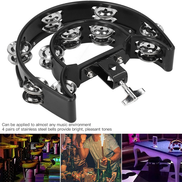 Lightweight Hi Hat Tambourine Musical Instrument For Singers, Drum Set ...