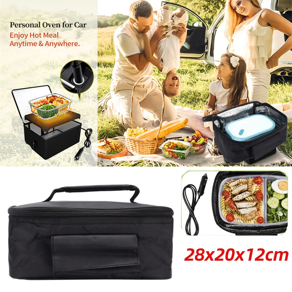 Portable Car Microwave 90W Food Warmer Electric Lunch Box With 12V ...
