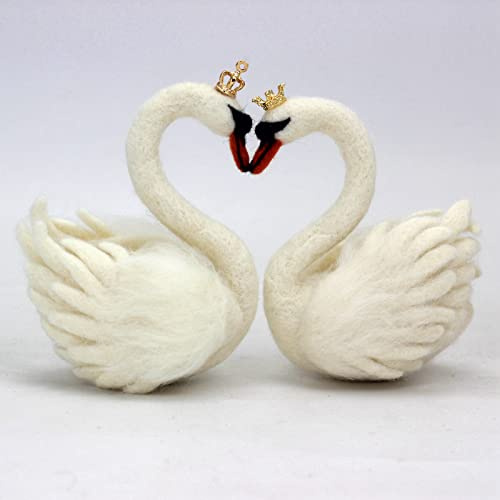 2 Pack Swan Needle Felting Kits for Beginners - Include Everything to ...