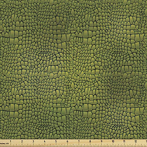 Alligator Fabric by The Yard, Realistic Style Digital Illustration of ...