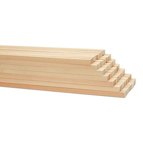 Square Wood Dowel Rod 36" x 1/2" Pack of 10 Square Wooden Dowel Sticks ...