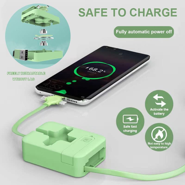 Three In One Charging Cable Roll, 3 In 1 Charging Cable Retractable ...