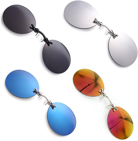 1/2/4 Pack Retro Round Clip On Nose glasses Matrix Morpheus Movie ...