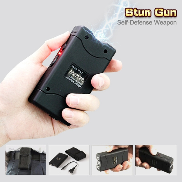POLICE Hand-Held Mini Stun Gun Rechargeable Self Defense Electric ...