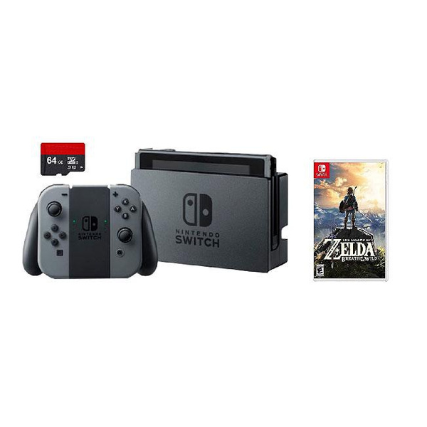 Nintendo Switch 3 Items Bundle: Nintendo Switch 32GB Console with Gray ...