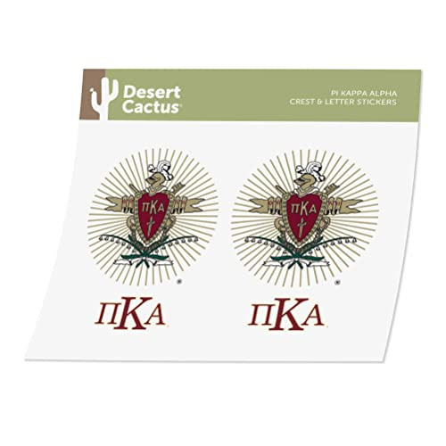 Pi Kappa Alpha Letter 2-Pack Decal Greek for Window Laptop Computer Car ...