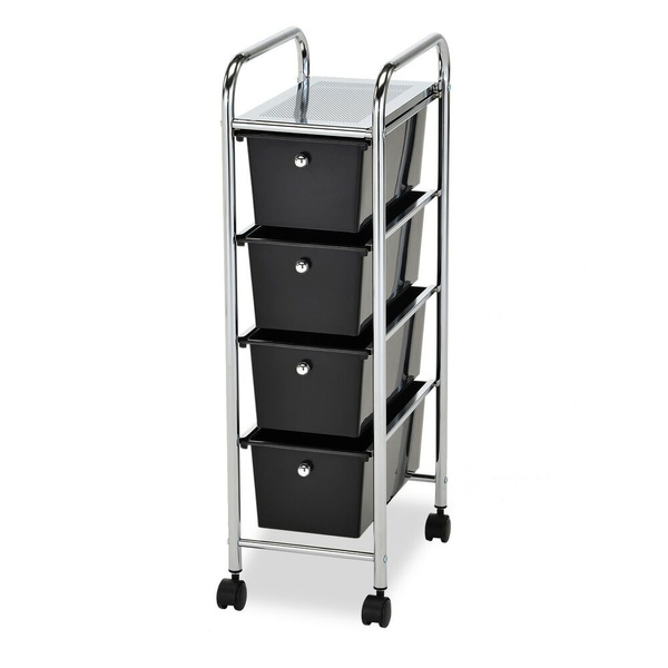 Multi-purpose Cart Versa Black Wheels Metal Plastic (24 x 81,5 x 39 cm ...
