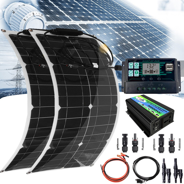 3000W Complete Solar Panel Kit Solar Power System Generator Home 12V To ...