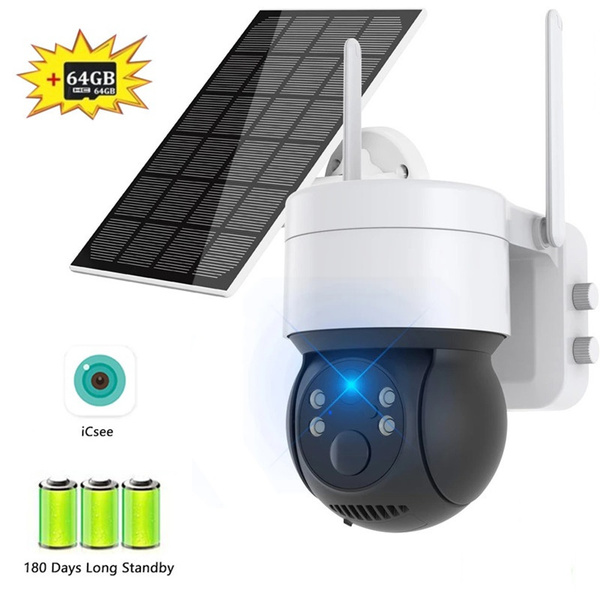 Outdoor Security Solar Panel Camera 1080P WiFi IP Camera Wireless ...