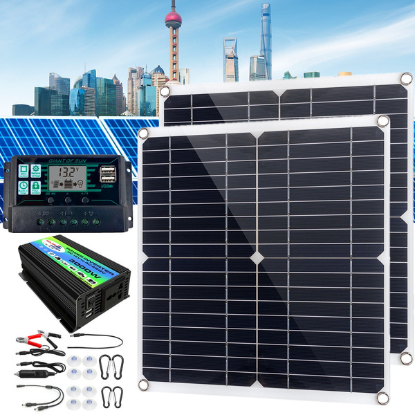 3000W Complete Solar Panel Kit Solar Power System Generator Home 12V to ...
