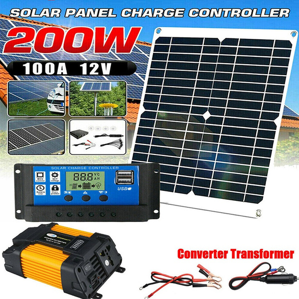 6000W Complete Solar Panel Kit Solar Power Generator 100A Home 110V ...