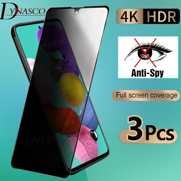DYNASCO Bubble Free Privacy Screen Tempered Glass For Samsung Galaxy ...