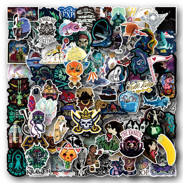 10/50Pcs Game Sea of Thieves Stickers Graffiti Decals Kids Classic Toys ...