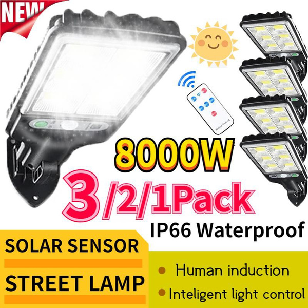 New Style 8000W Solar Powered Street Wall Light,20000LM PIR Motion ...