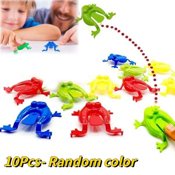 10Pcs Jumping Frog Toy Bouncing Frog Plastic Toys Mini Frog Figurines ...