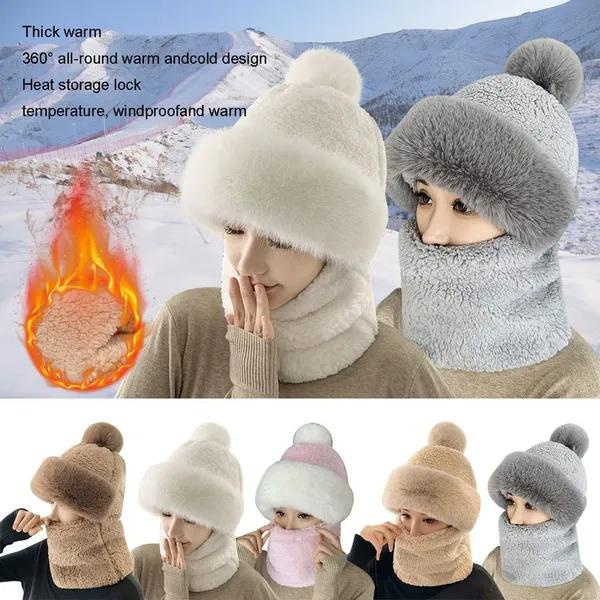 New Fashion Winter Knitted Scarf & Hat for Men and Women Windproof ...