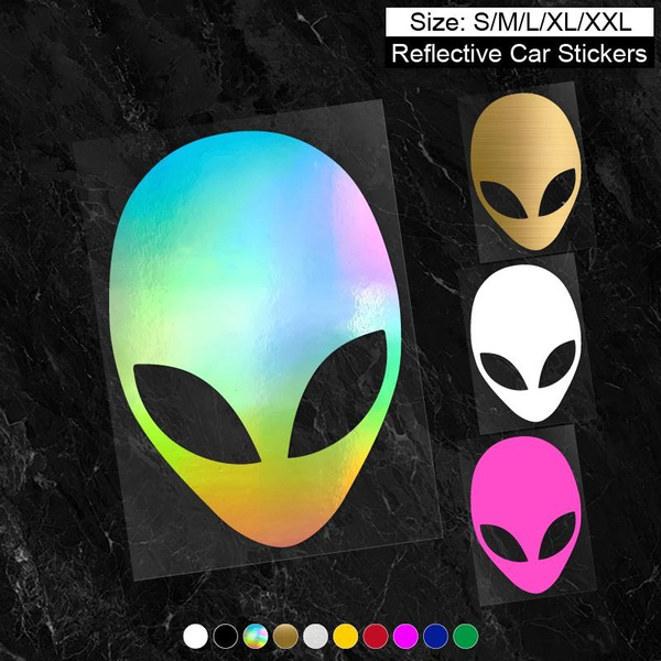 1PC Alien Mask Car Stickers Art Automotive Motorcycle Racing Trucks ...