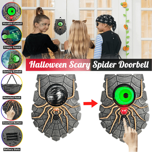 Halloween Creative Horror Spider Doorbell, Ghost One-Eyed Scary Spider ...