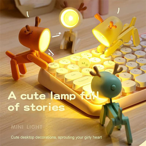 Mini Cute Pet Light Cartoon Pet LED Night Lights Folding Table Lamp ...