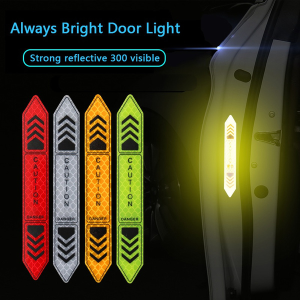 Car Door Warning Stickers Night Reflective Tape Door Stickers ...