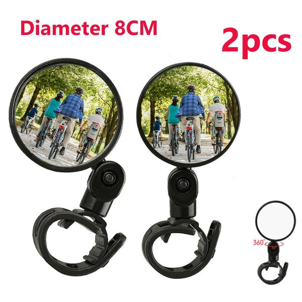 A pair Rotary Side Rear View Bicycle Handlebar Bike Cycling Universal ...