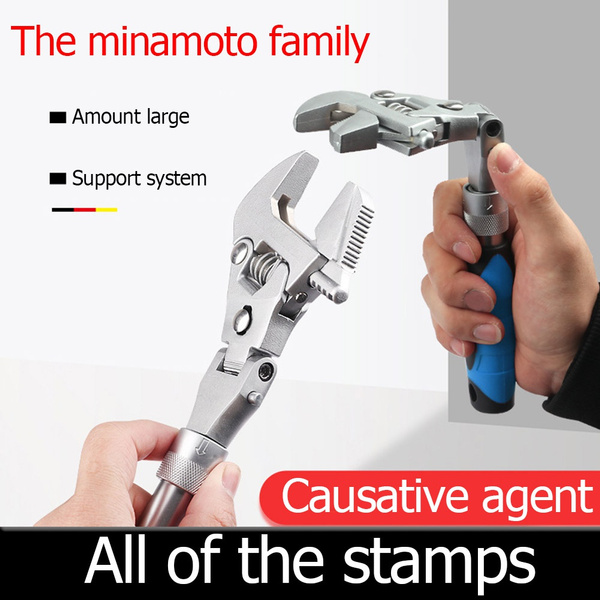 10 Inch 5 In 1 Ratchet 180 Degrees Adjustable Wrench Portable Torque ...