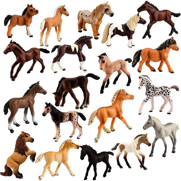 Simulation Horse Anime Figure Figurines Model Set Children Toy Early ...