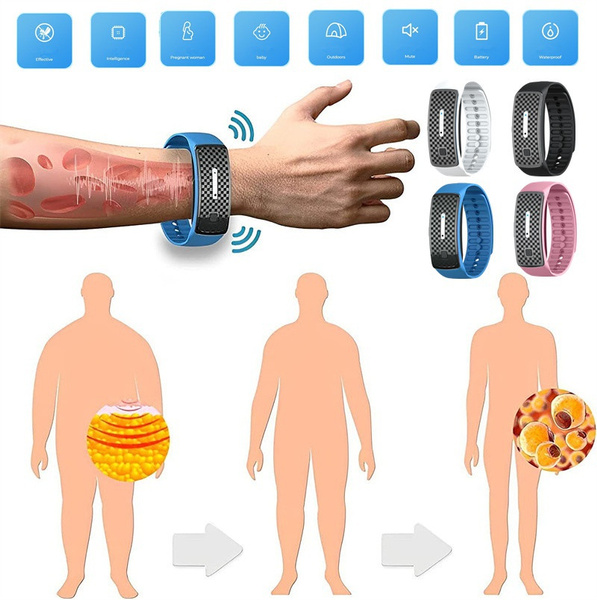 Ultrasonic Body Shape Wristband Magnetic Lymph Detox Bracelet Anti