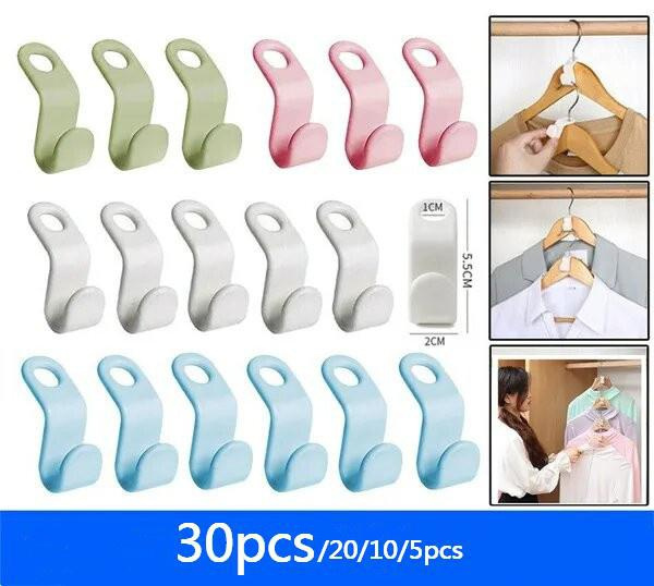 Mini Clothes Hanger for Closet Connector Hooks Cascading Plastic ...