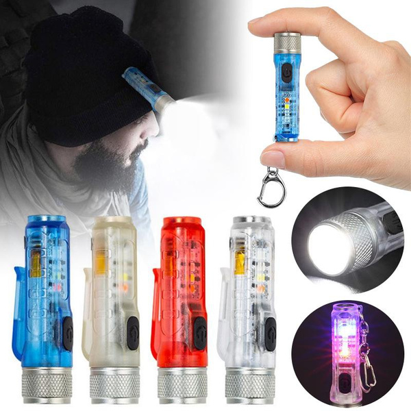 1pc Keychain Torch High Lumen Super Bright Mini Pocket Rechargeable LED ...