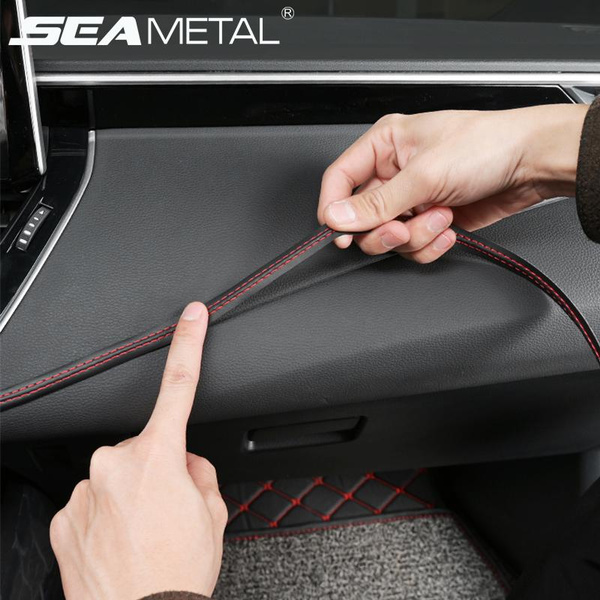 SEAMETAL Luxury Car Mouldings Trim Pu Leather Braid Decorative Line ...