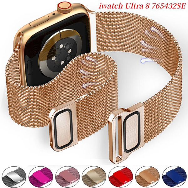 Stainless Steel Watch Band Magnetic Loop Strap for Apple Watch Ultra ...