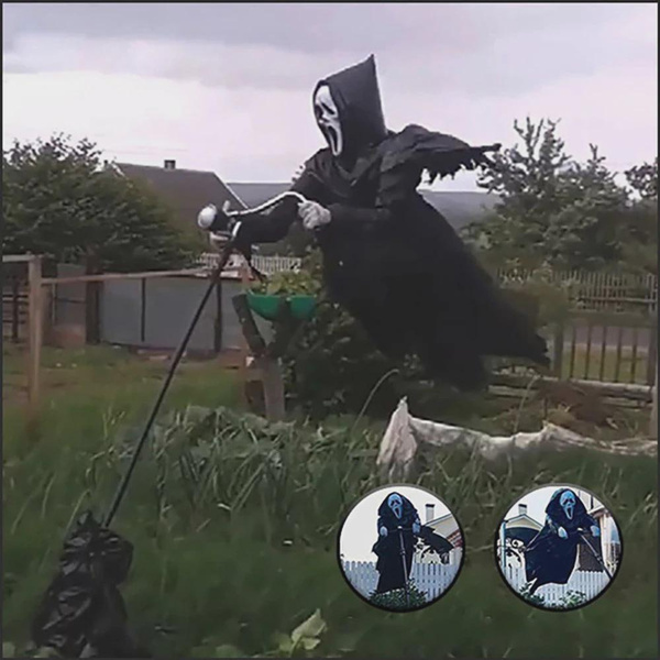 New Halloween Ghostface Scream Scarecrow Garden Decoration Hanging ...