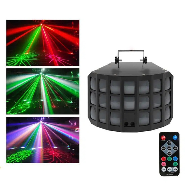 DMX RGBW LED Laser Strobe Disco DJ Beam Spot Stage Lighting Effect ...