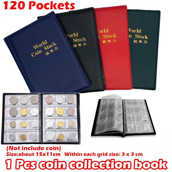 1Pcs 120 Pockets Album for Coins Collection Book Home Decoration Photo ...